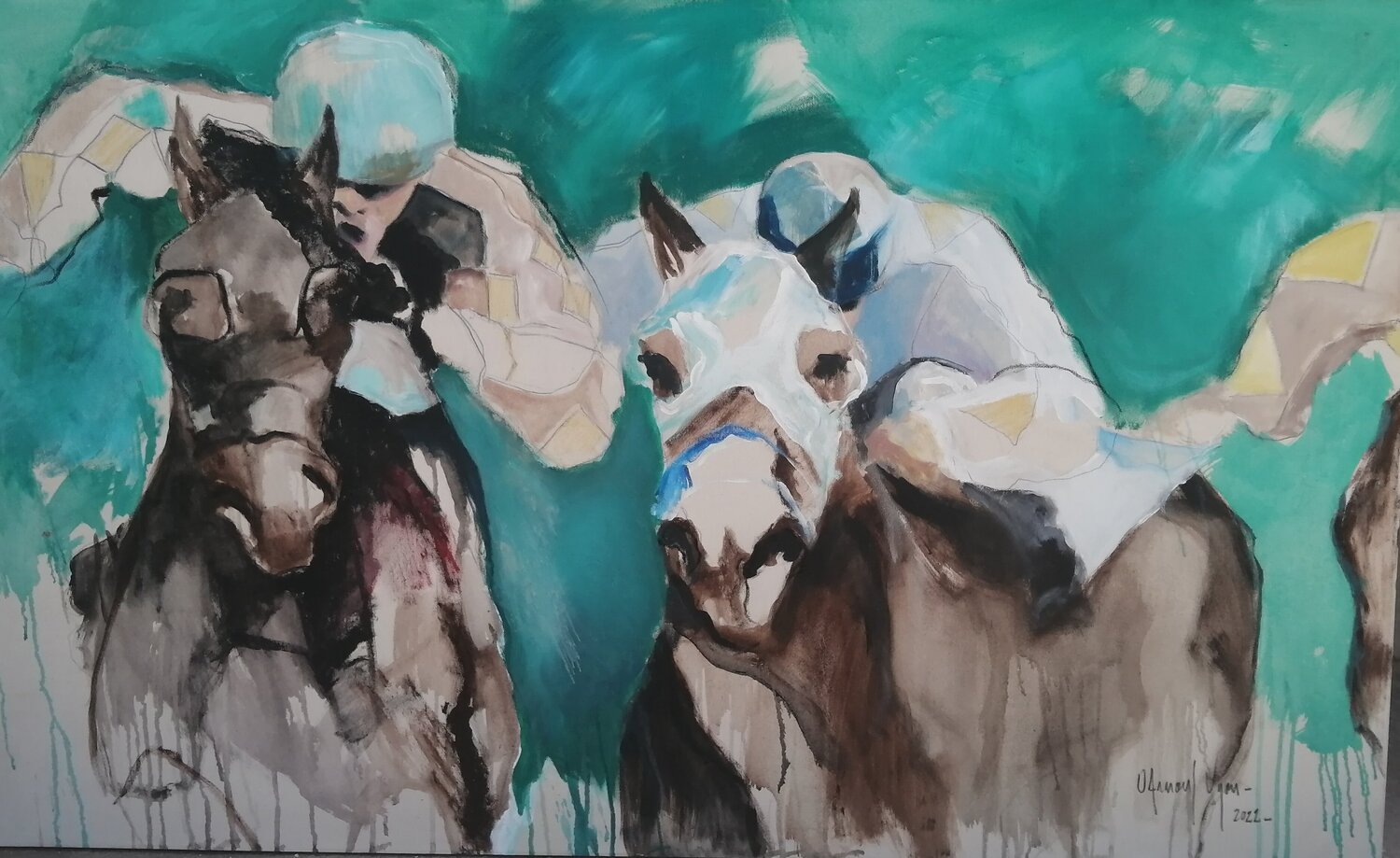 En carrera de Olga Armand Ugon (2022): Pintura Acrílico en Lienzo ...