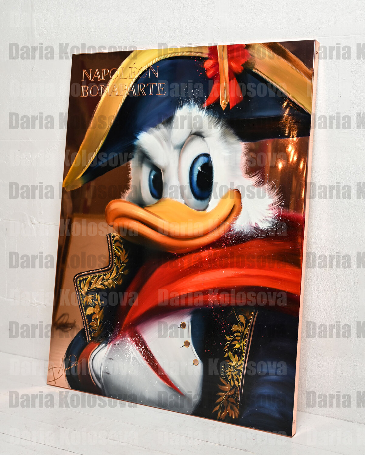 Duck Napoleon by Daria Kolosova (2022) : Painting Oil, Lacquer on Metal ...