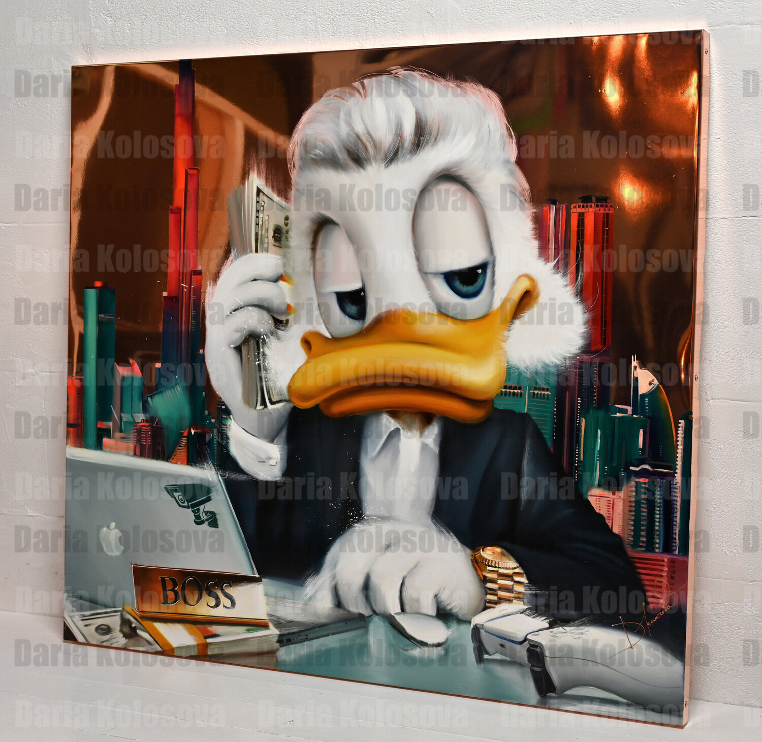 Duck Boss by Daria Kolosova (2022) : Painting Oil, Lacquer on Metal ...
