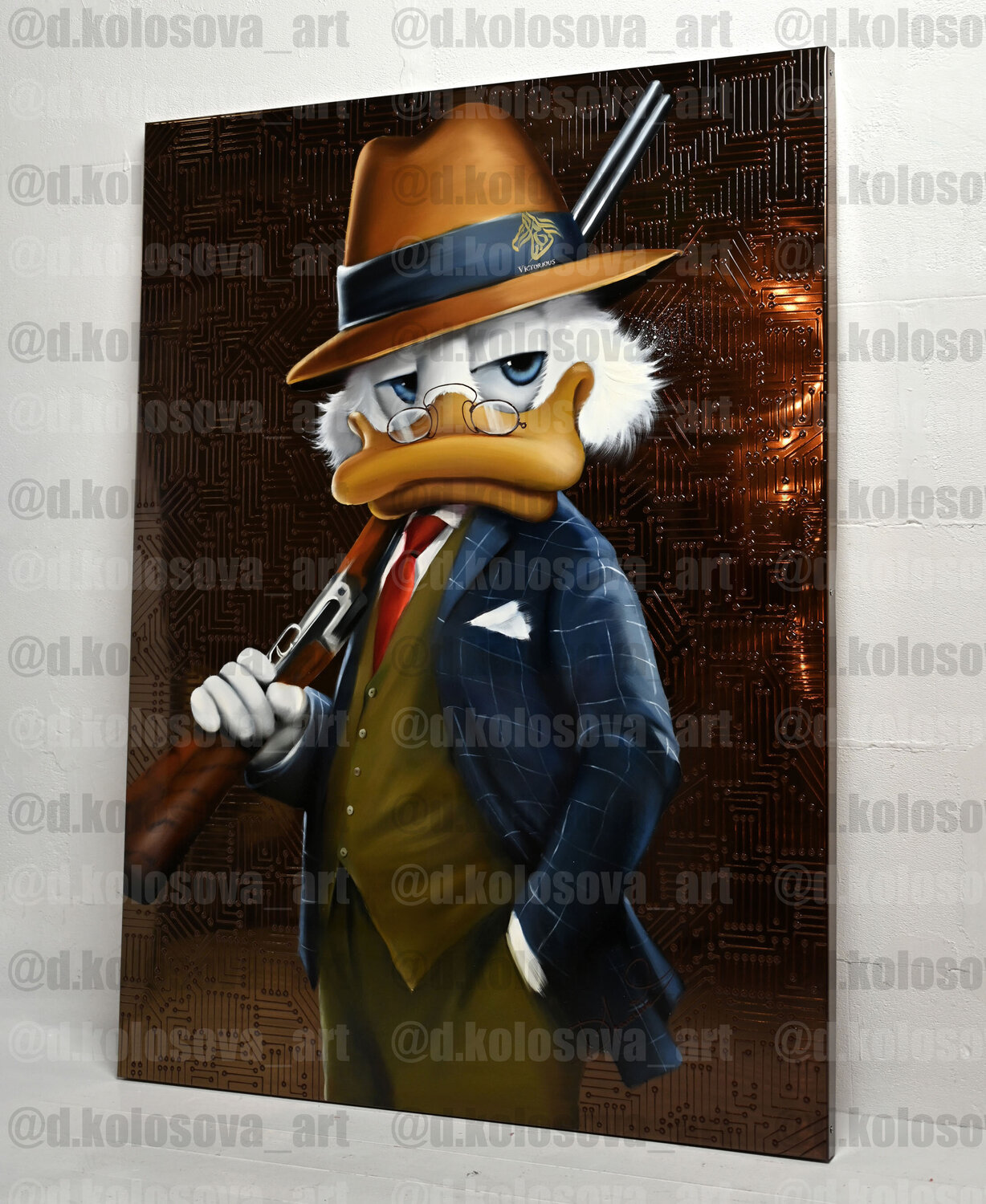 Duck Shooter by Daria Kolosova (2022) : Painting Oil, Lacquer on Metal ...