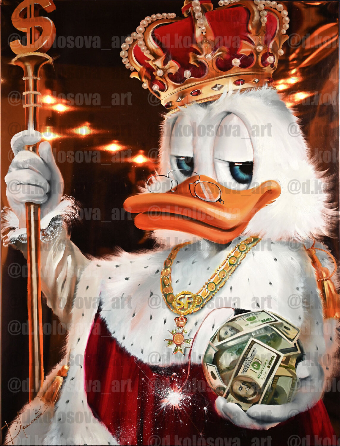 Big King by Daria Kolosova (2021) : Painting Oil on Metal - Singulart