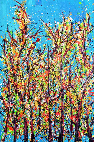 COLORFUL FOREST, Pollock style by Tomaz Gorjanc (2024) : Painting ...