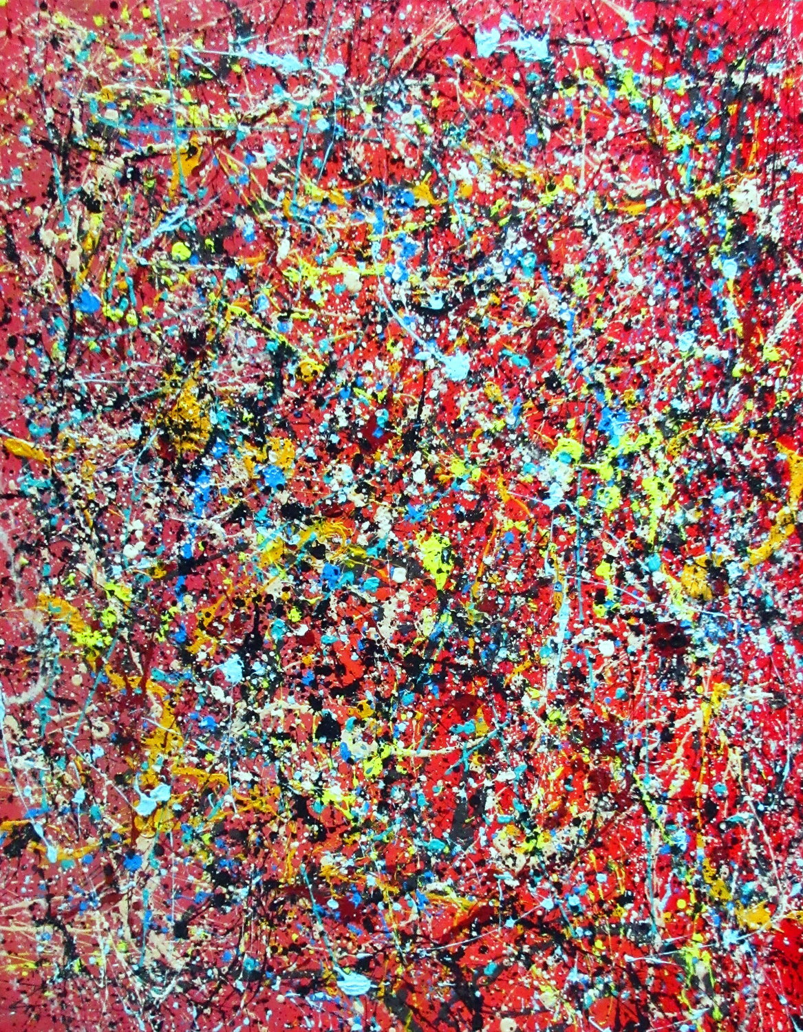 POLLOCK MODE - NEW SPRING, L, framed by Tomaz Gorjanc (2023) : Painting ...