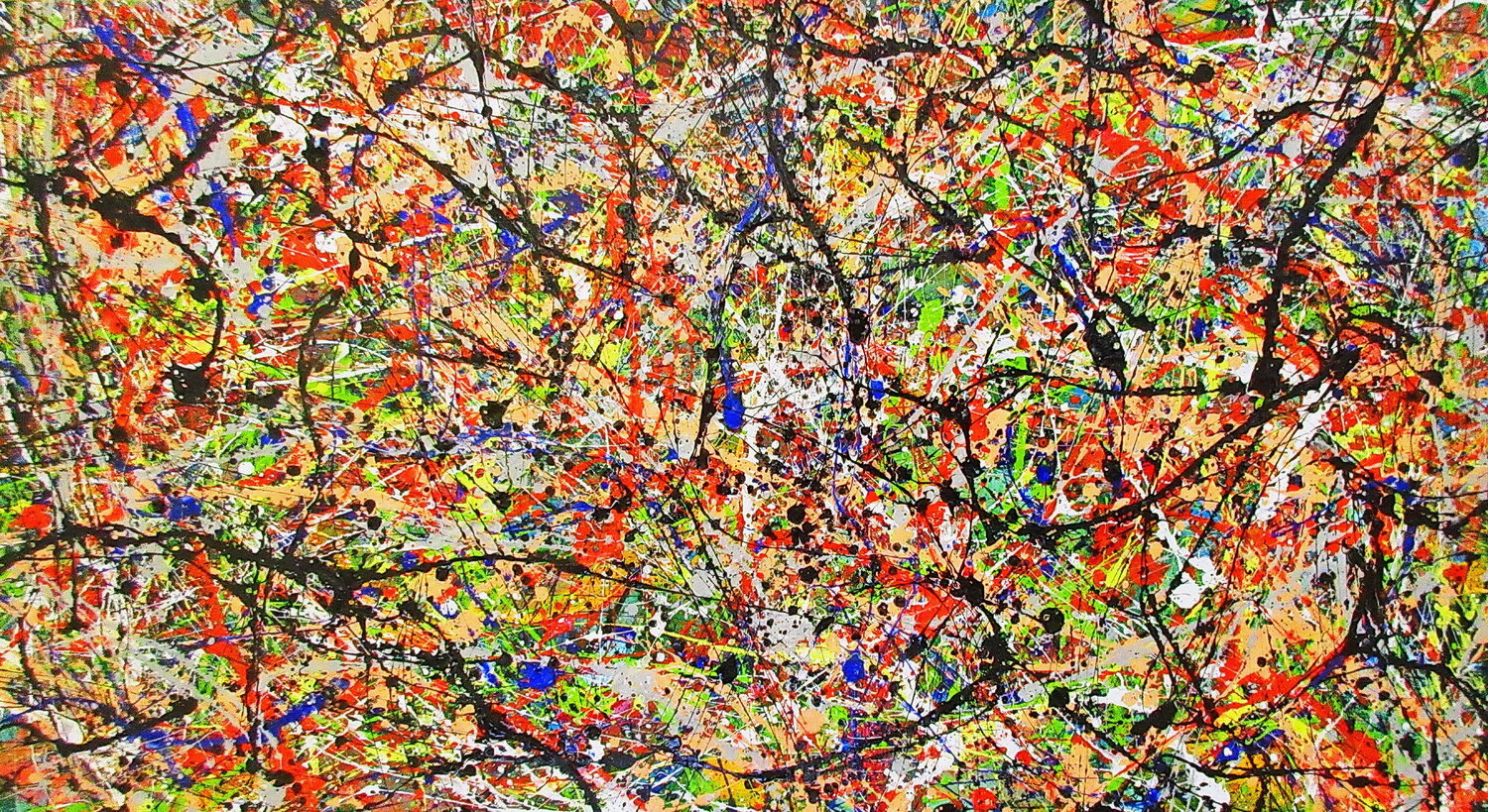 EARLY SPRING, Pollock inspired, framed by Tomaz Gorjanc (2023 ...
