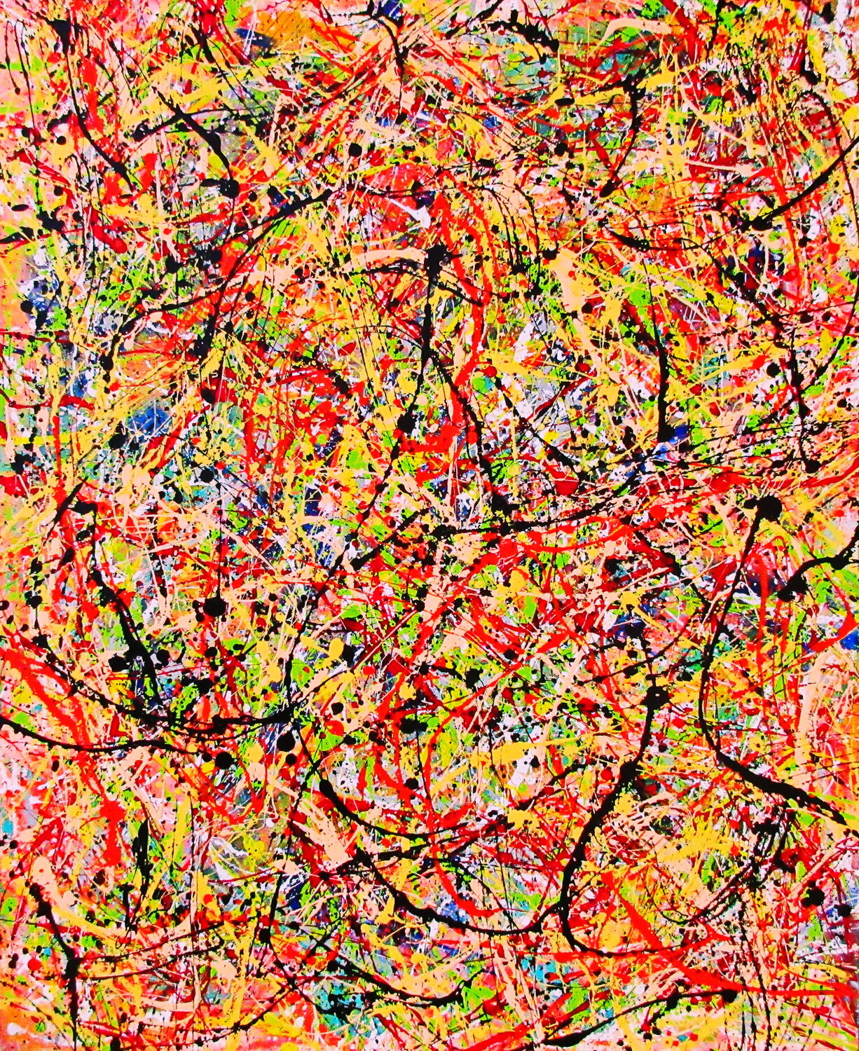 CARIBBEAN DAY, Pollock inspired, framed by Tomaz Gorjanc (2024 ...