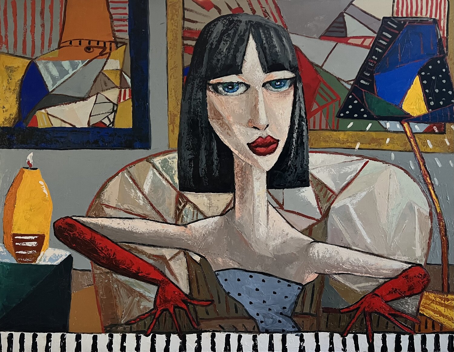 Piano player by Ta Byrne (2023) : Painting Oil on Canvas - SINGULART