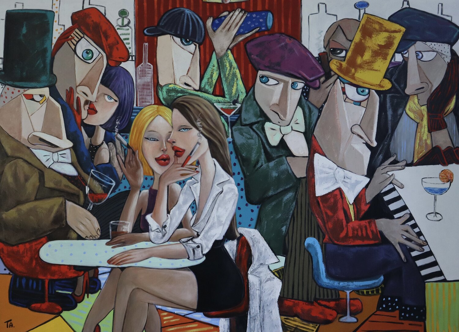 Harry's Bar by Ta Byrne (2023) : Painting Oil on Canvas - Singulart
