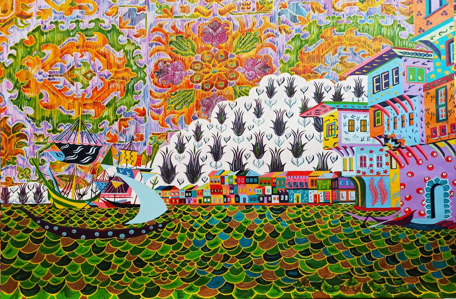 Istanbul by Karl Talip Kara (2020) : Painting Oil, Felt on Linen ...