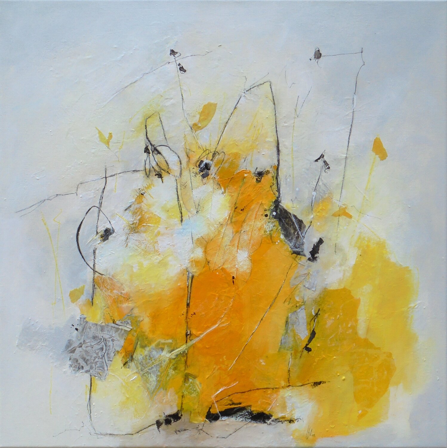 FANENT LES FLEURS de Han (2024) : Peinture Acrylique, Collage sur Toile ...