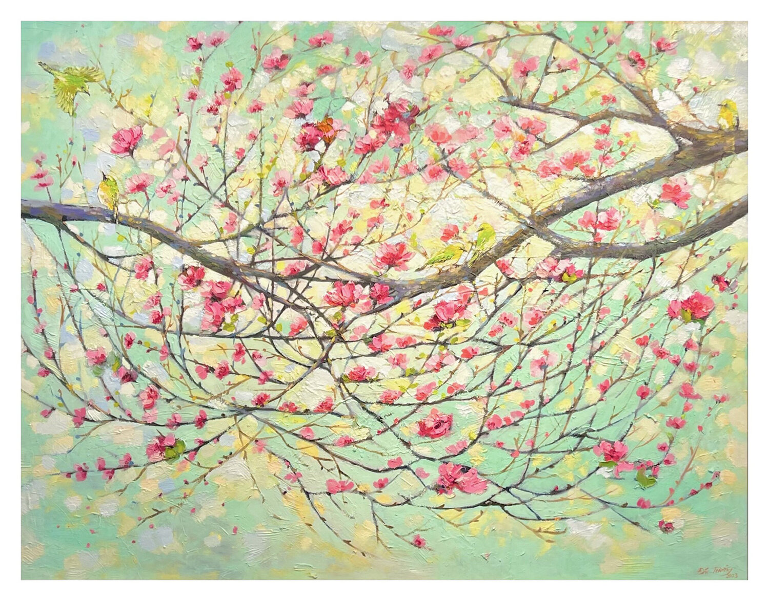 Xuân Về by Tuong Nguyen (2023) : Painting Oil on Canvas - Singulart