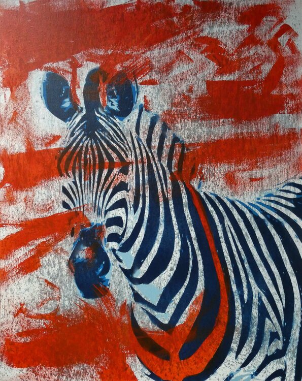 Abstract Zebra Paintings