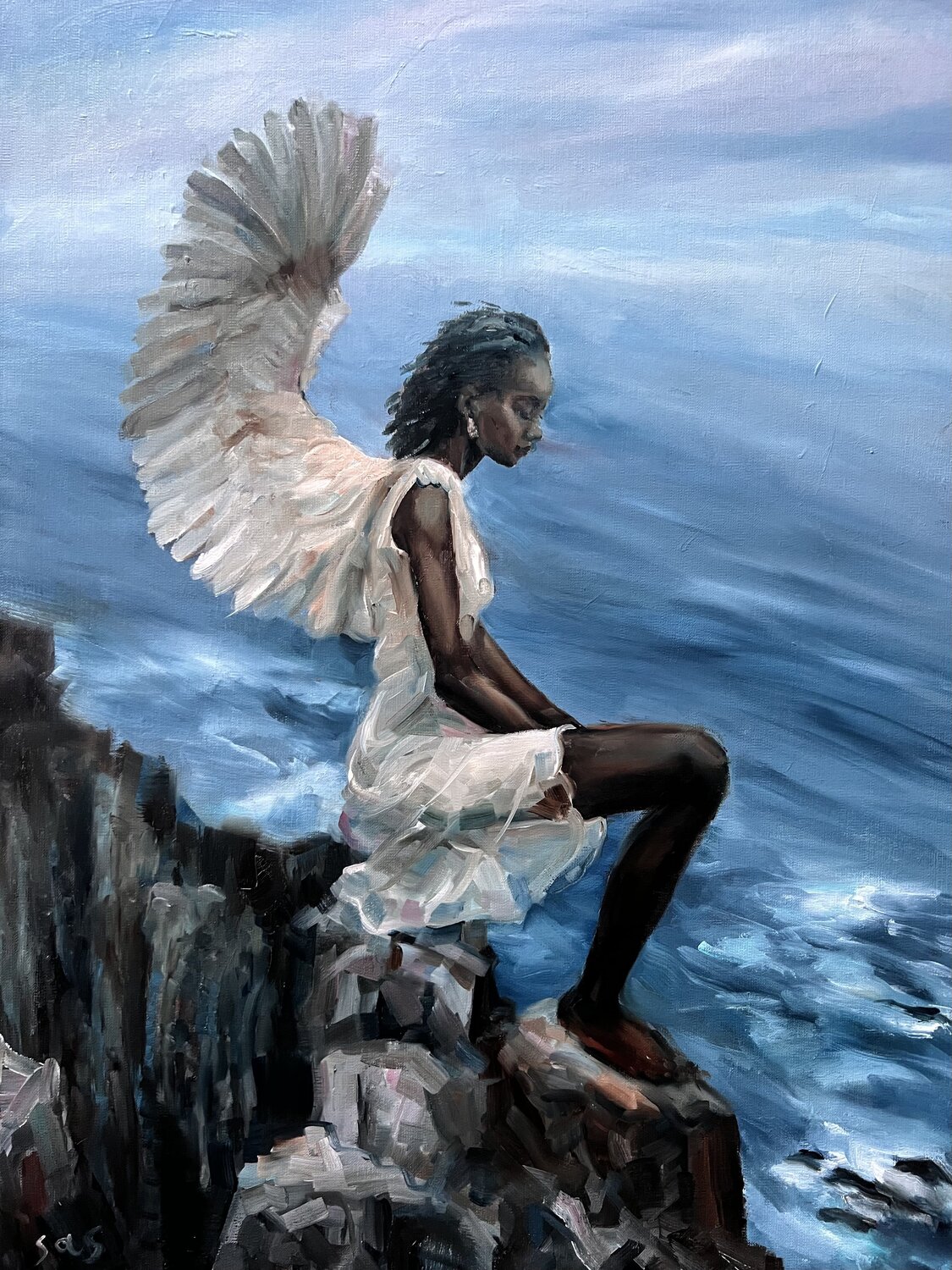Angels never die by Liubou Sas (2024) : Painting Oil on Linen - Singulart