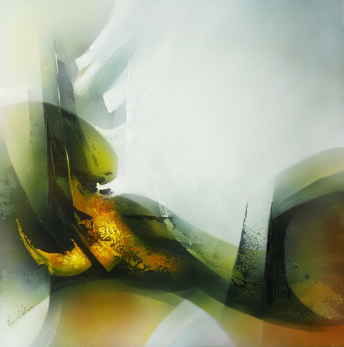 "COMPOSITION 581" (Abstraction lyrique ) de Alain Brunet "Tenurb-Géneau ...