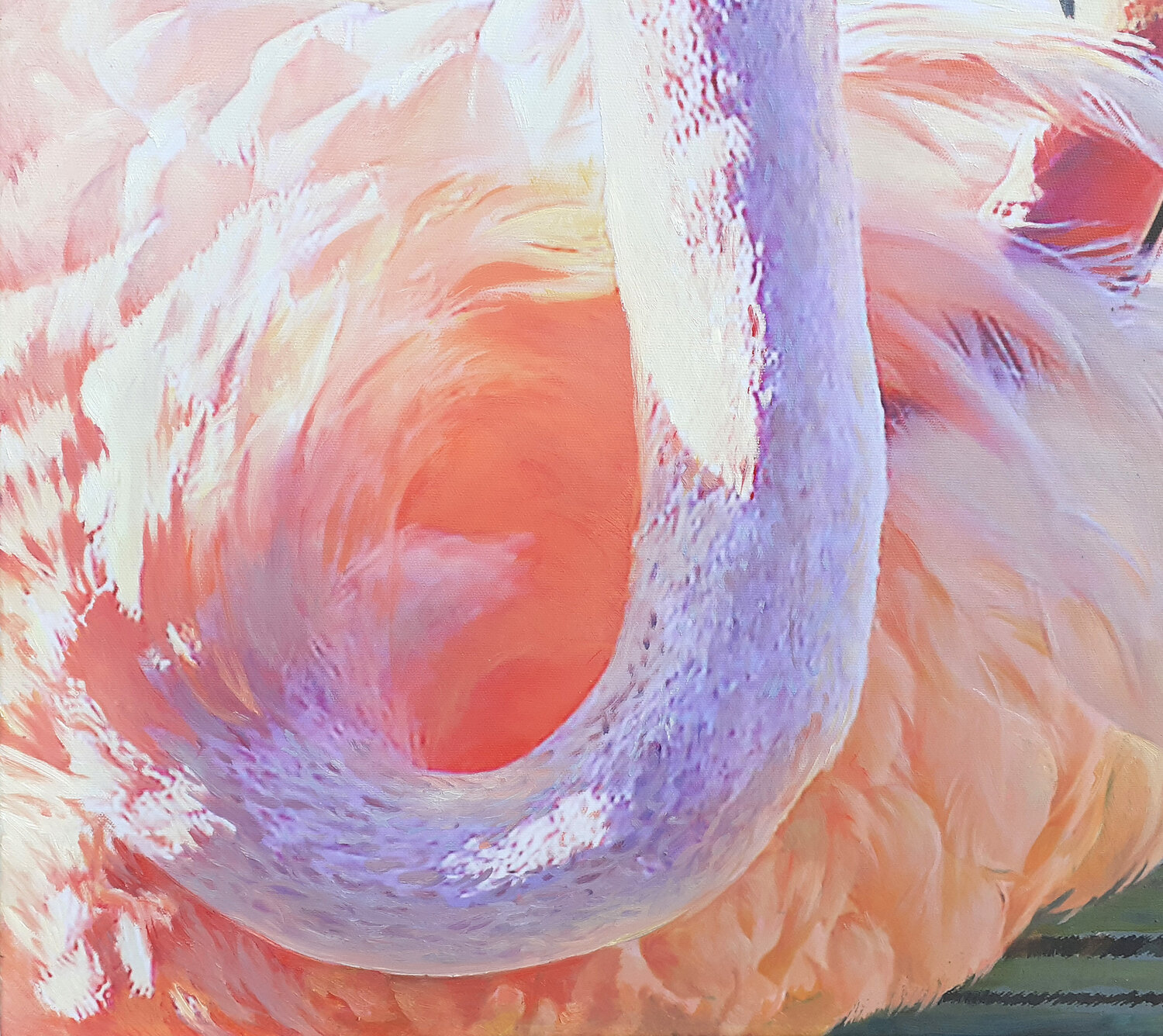 PINK FLAMINGOS by Tatiana Rezvaya (2023) : Painting Oil on Canvas ...