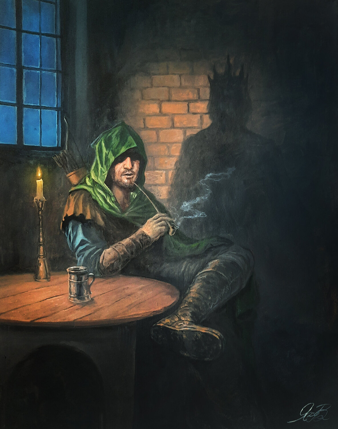 Lord of the rings Strider Aragorn in Prancing Pony Tavern by Dmitry ...
