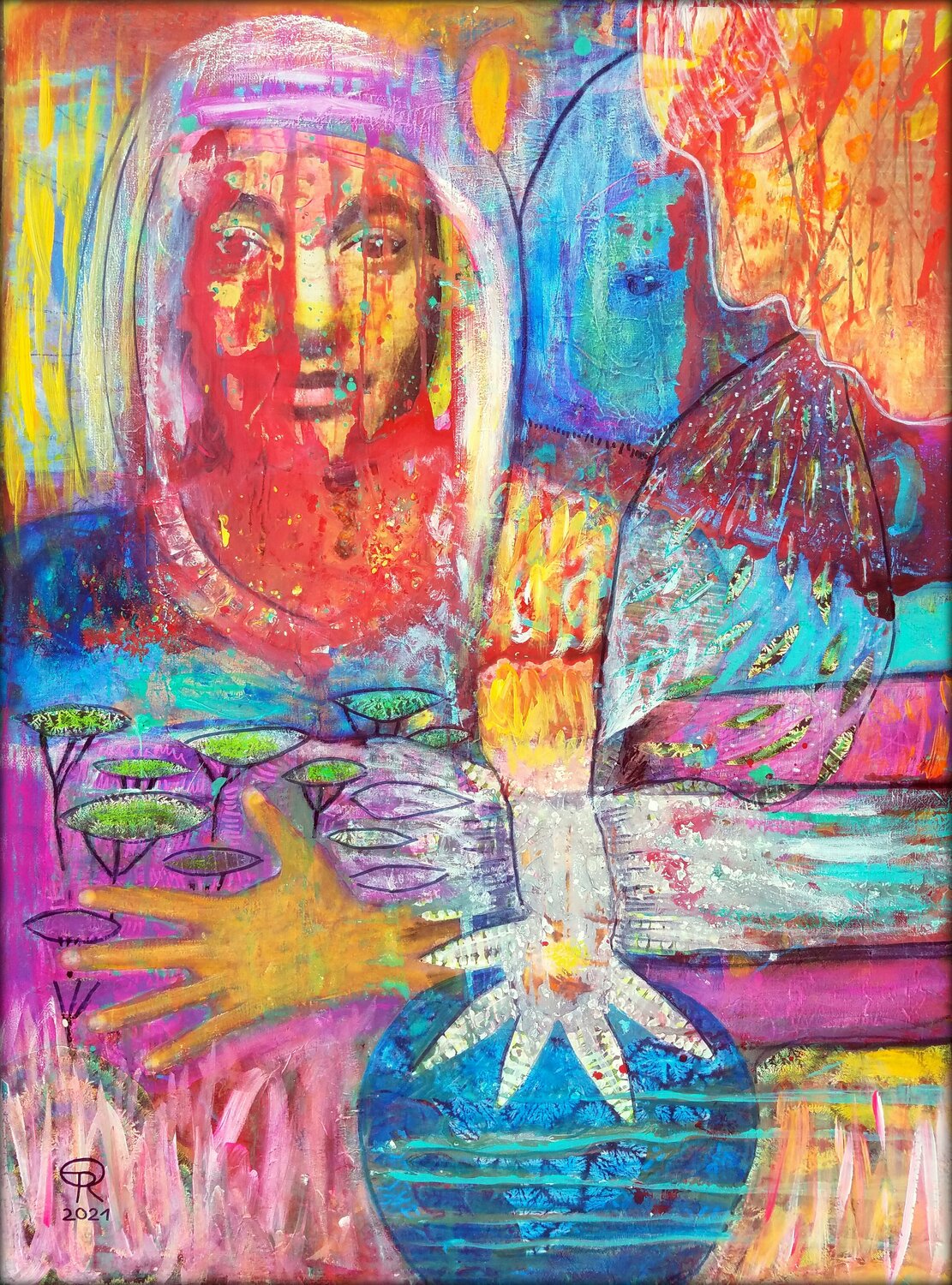 WHEN A MAN LOVES A WOMAN de Eva Dahn Rubin (2021) : Peinture Acrylique ...