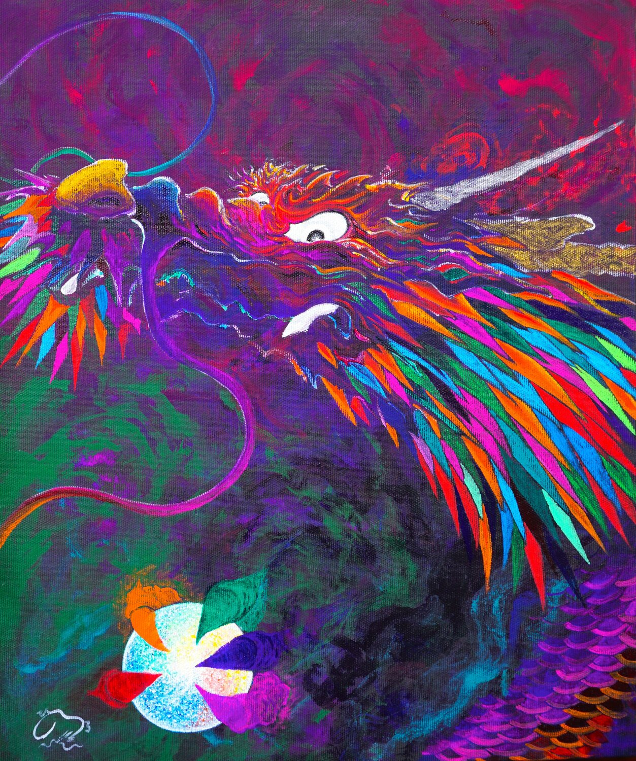 Dragon Painting Acrylic