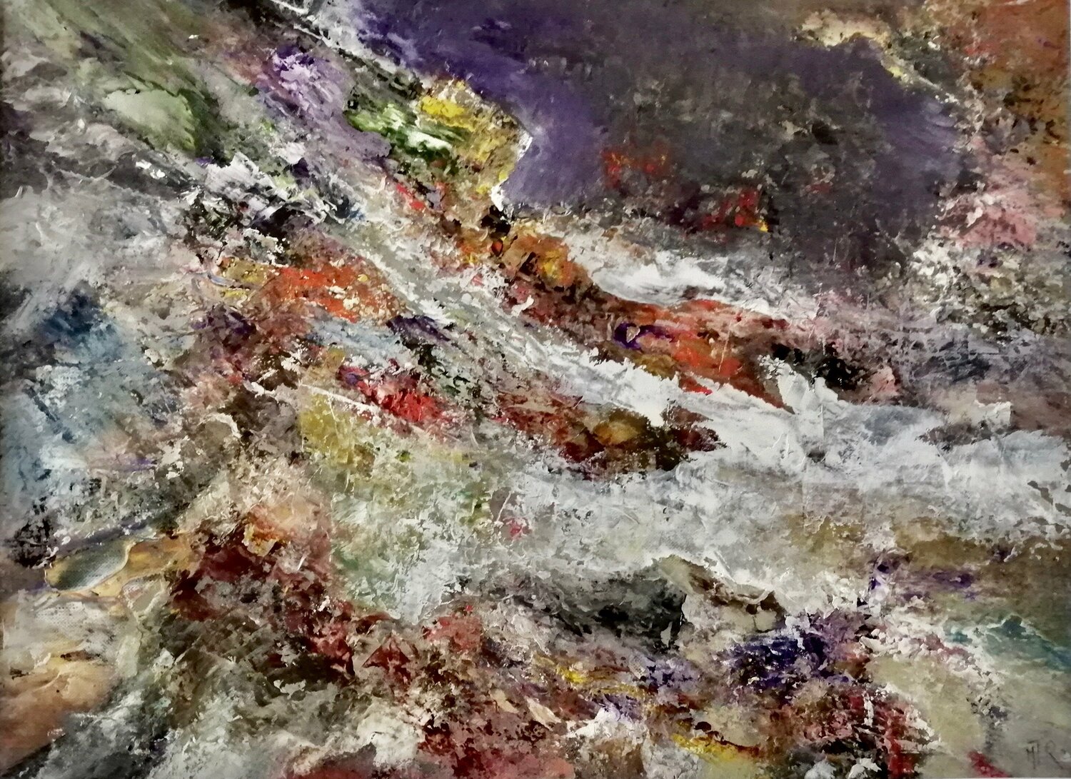 Ruissellement N°2 de Marie T. Roche (2020): Obra en papel Óleo, Tinta ...