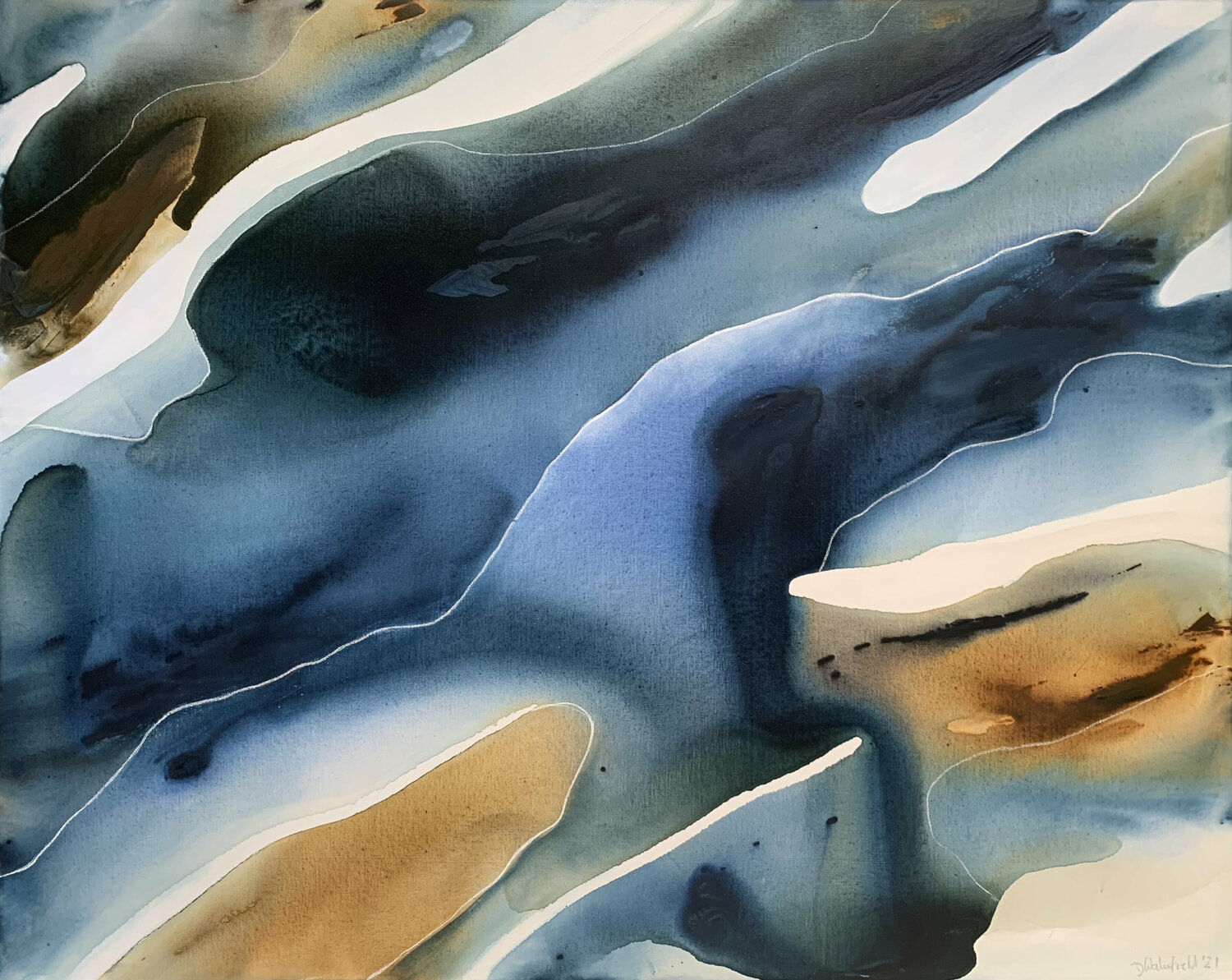 Ningaloo Reef by Dinah Wakefield (2021) : Painting Acrylic on Canvas ...