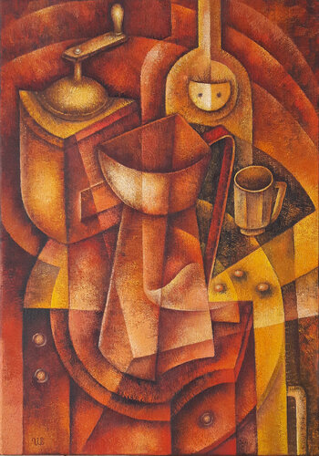 Still Life with Coffee Pot by Eugene Ivanov (2022) : Painting Oil on Canvas - Singulart
