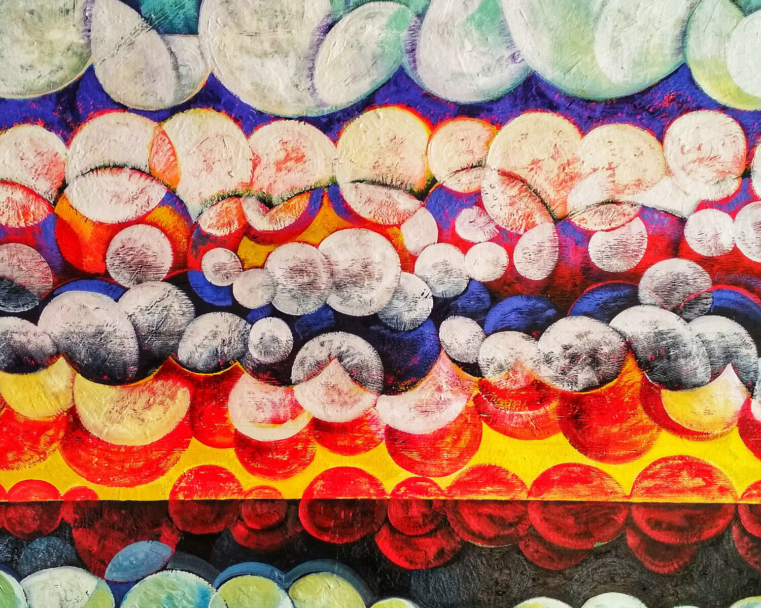 Unique sunset (60x80cm, cubism, oil painting, ready to hang) by Artsrun ...