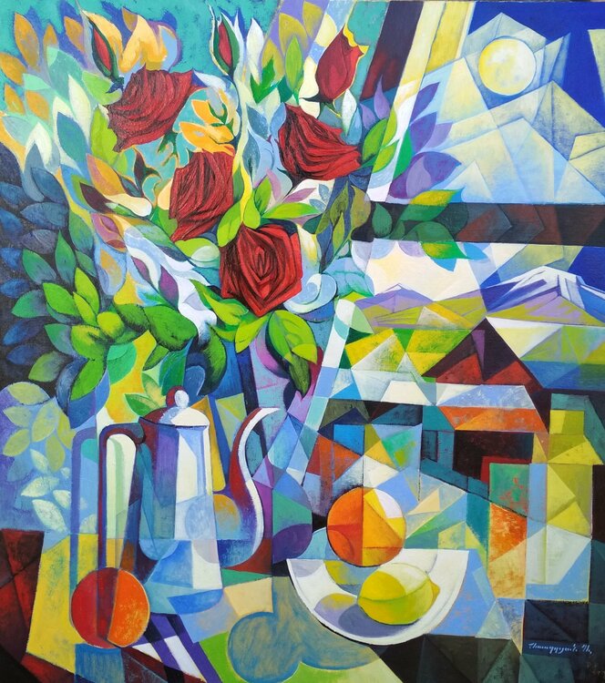 Roses Cubism
