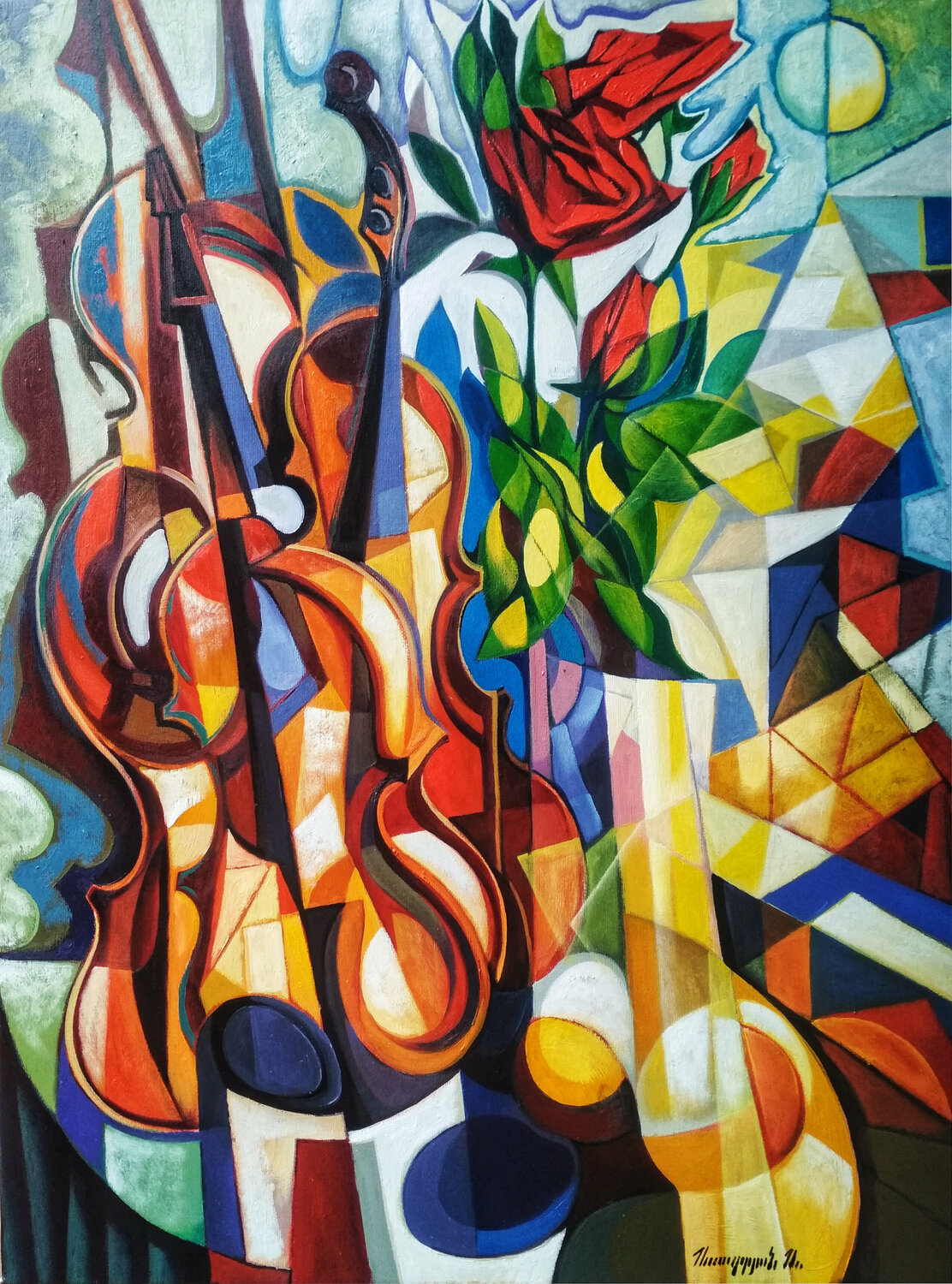 Roses Cubism