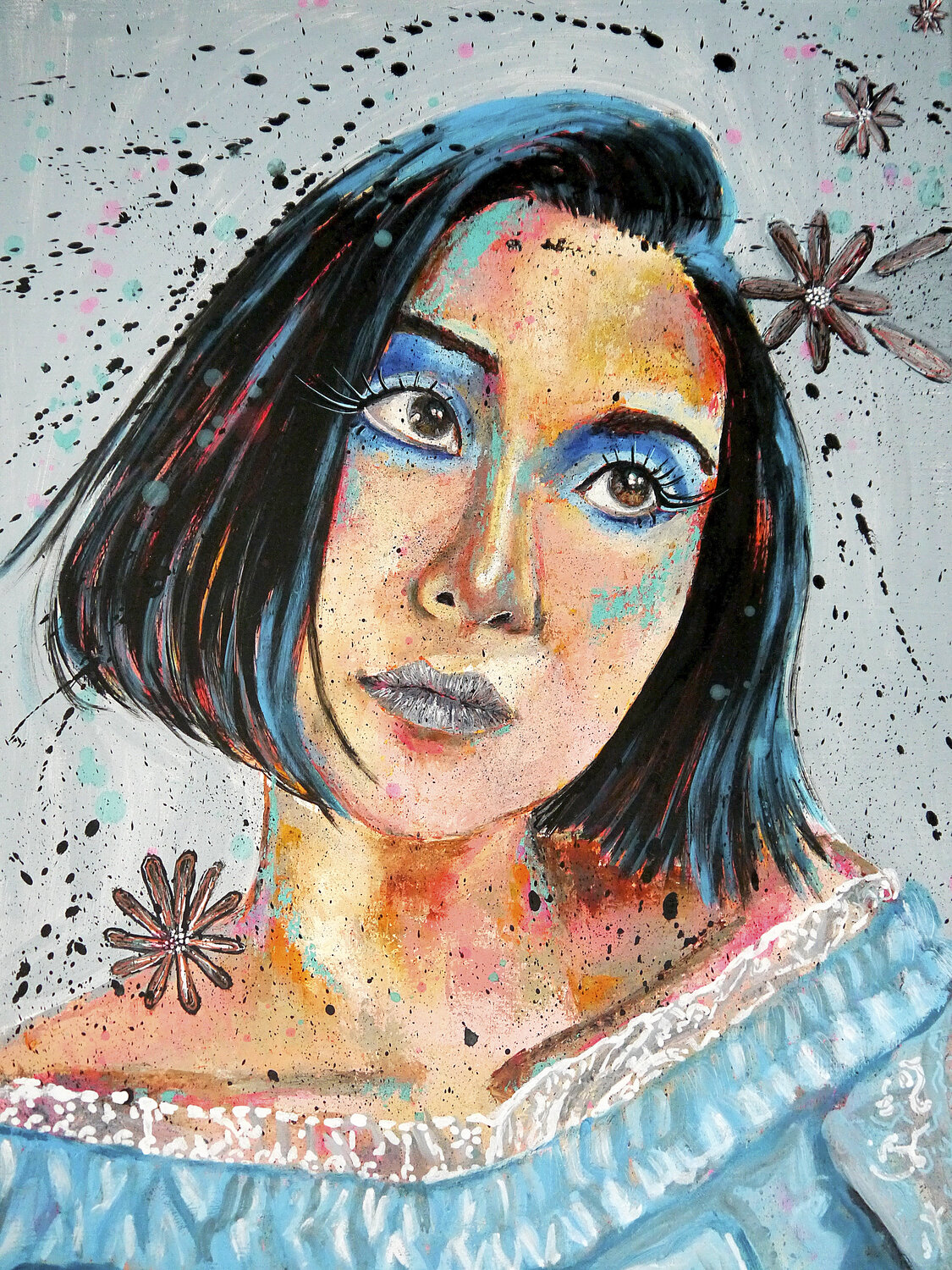 Portrait PS 127 Blue Soey POP ARTWINDOW - TARO COSTA KOSSI von Bazévian ...