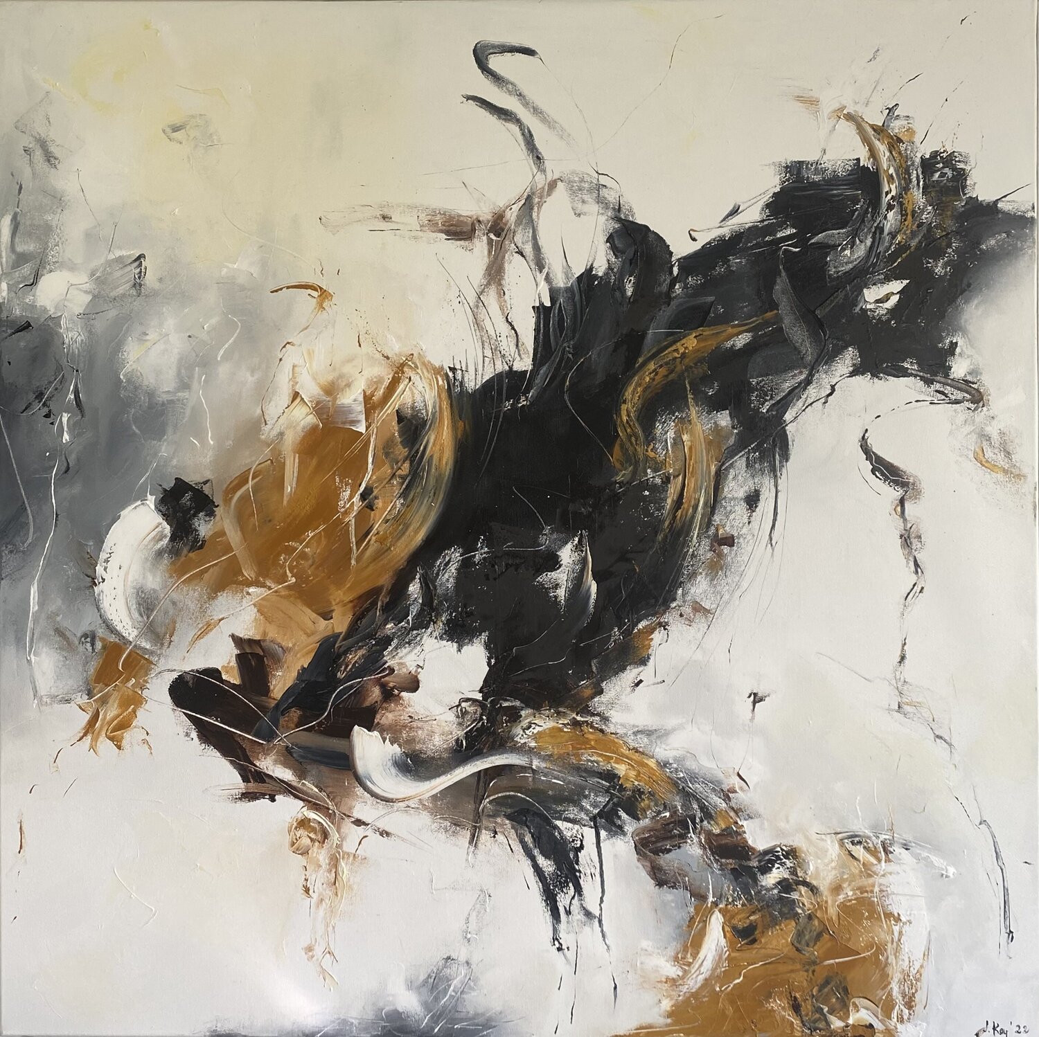 Golden Hour by Sabine Kay (2022) : Painting Oil on Canvas - Singulart