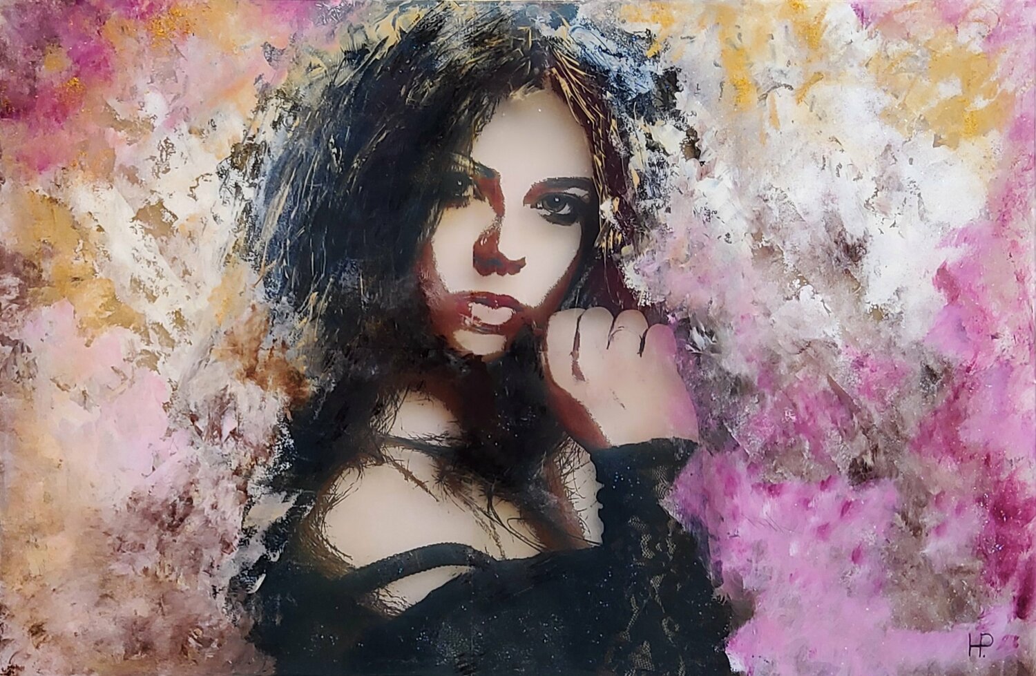 Proud lady 1 by Hanneke Pereboom (2022) : Painting Acrylic, Resin on ...