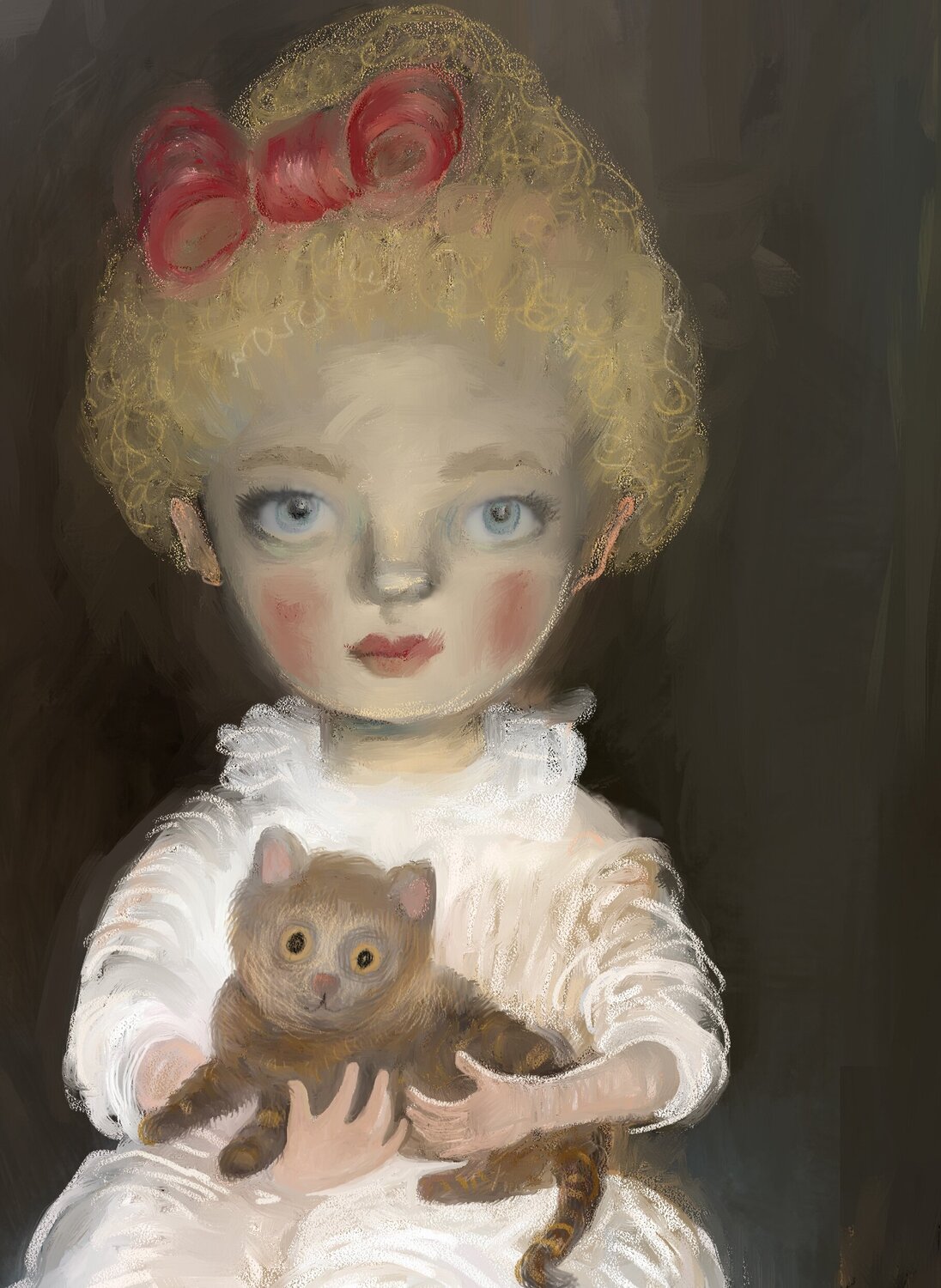 Four Cats by Catherine Denvir (2024) : Painting Oil on Canvas - Singulart