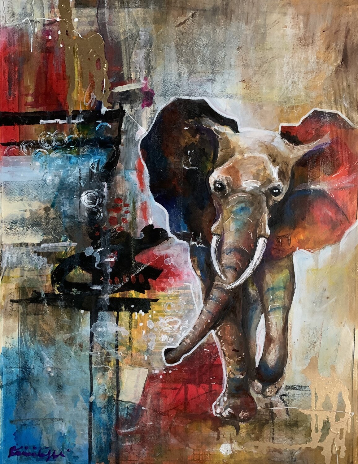 Abstract Elephant Paintings