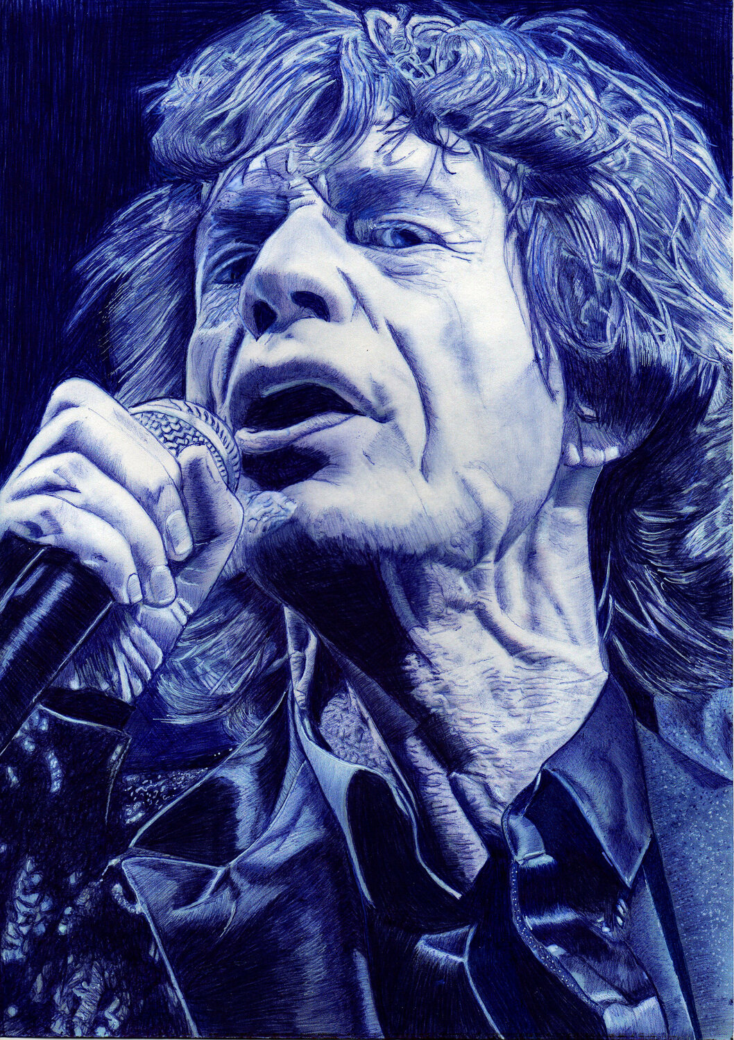 Mick Jagger by Jacky Ananou (2020) : Drawing Pen on Paper - Singulart