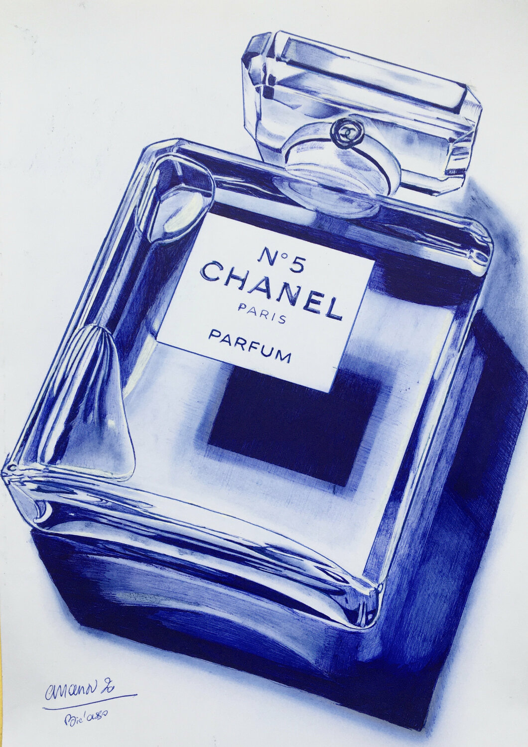 Chanel Perfume Bottle Drawing