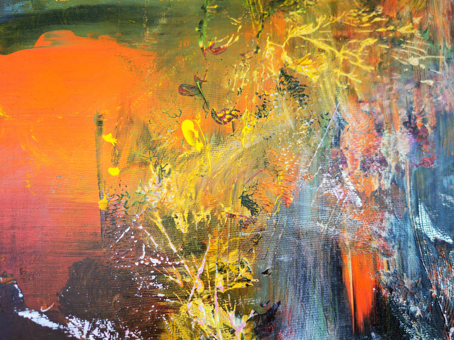 Framed autumn melancholia still life metaphysical painting by O KLOSKA ...