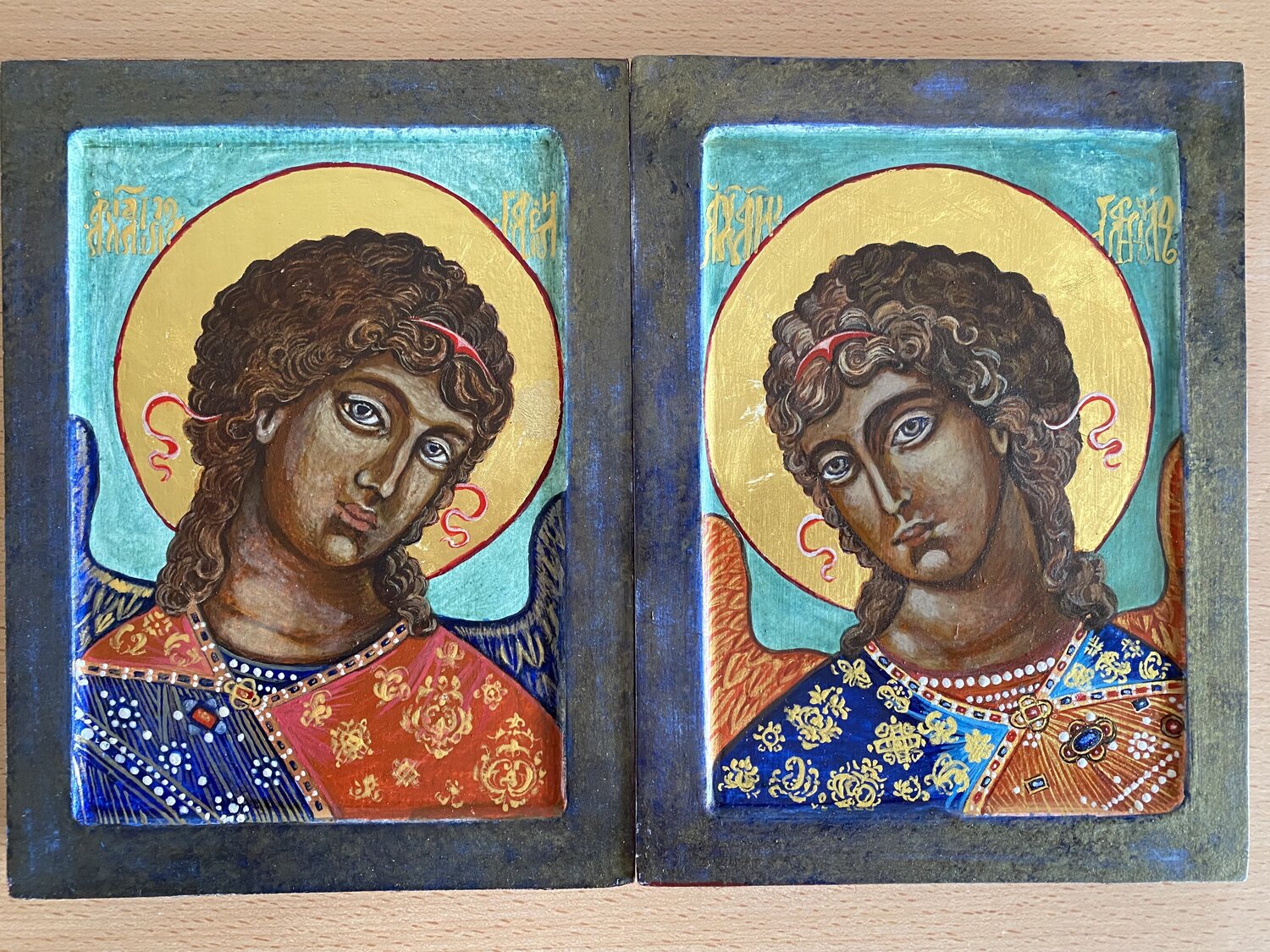 Archangel Michael by Dolgor Dugarova (2022) : Painting Tempera, Gilding on Wood - Singulart