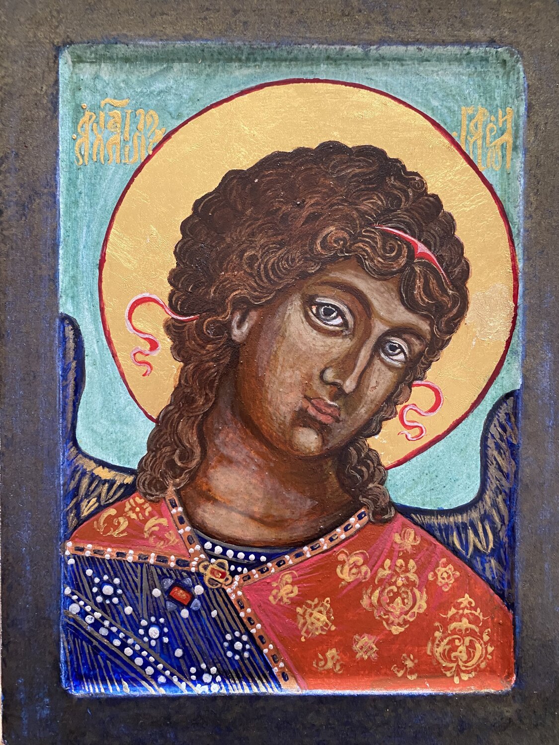 Archangel Michael by Dolgor Dugarova (2022) : Painting Tempera, Gilding ...