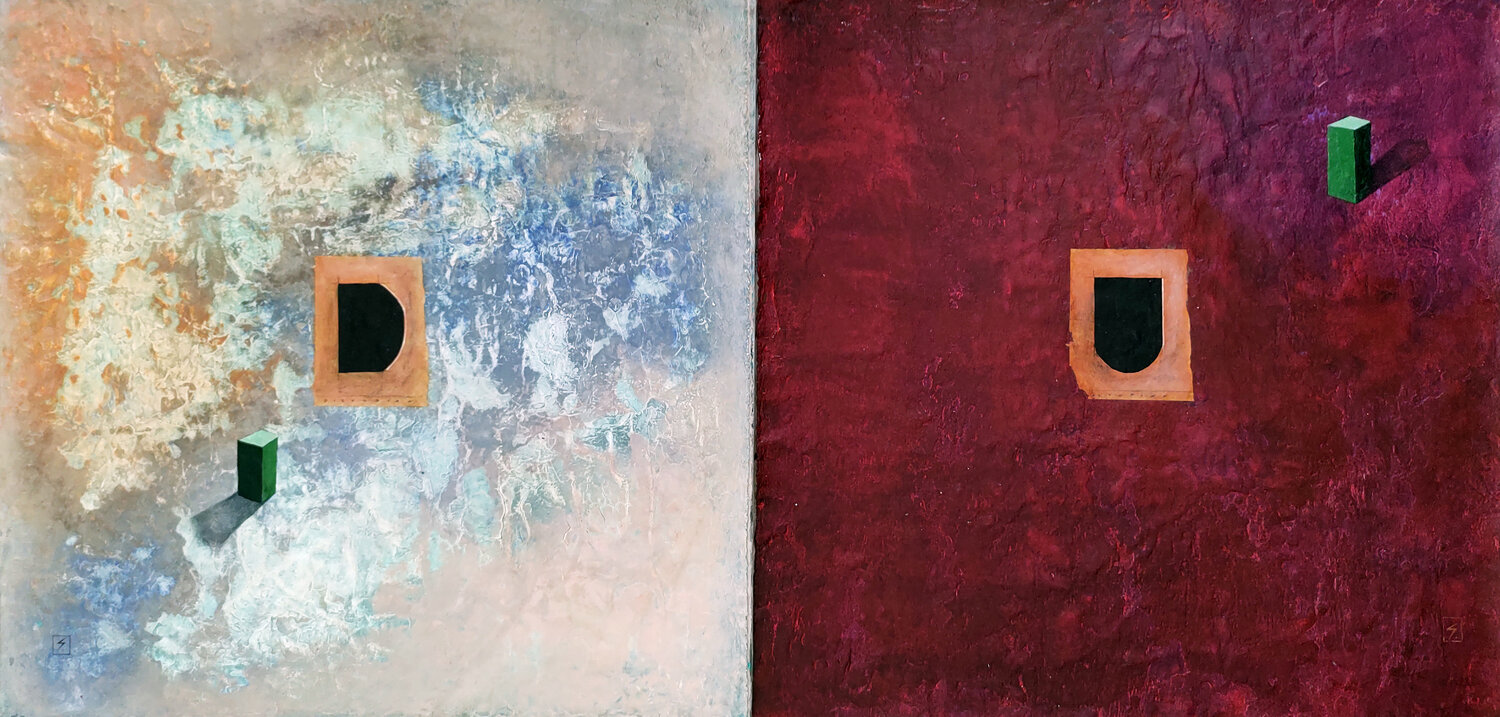 DYSTOPIC AND UTOPIAN THINGS by Newton Scheufler (2022) : Painting ...