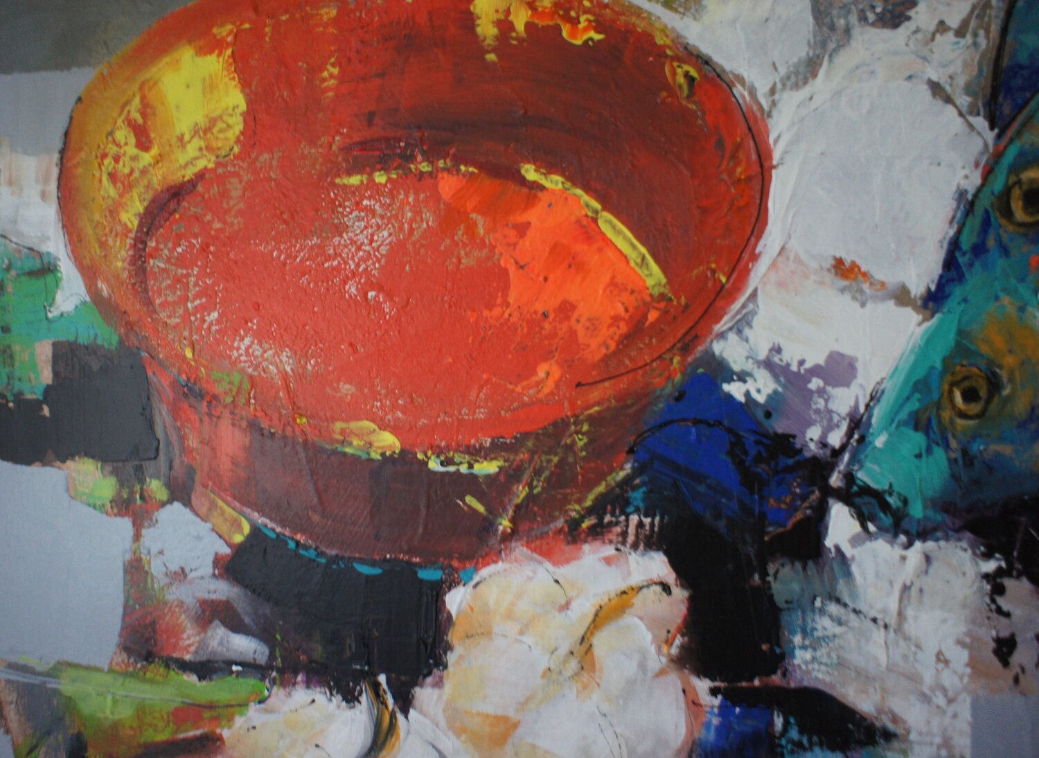 Sardines à l'ail de Marie Ferrand (2023) : Peinture Acrylique, Collage ...