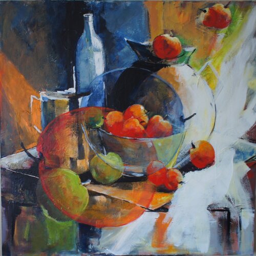 Pommes dans pommes by Marie Ferrand (2023) : Painting Acrylic on Canvas ...