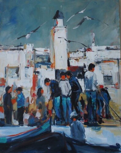 Retour de pêche de Marie Ferrand (2023) : Peinture Acrylique sur Toile ...