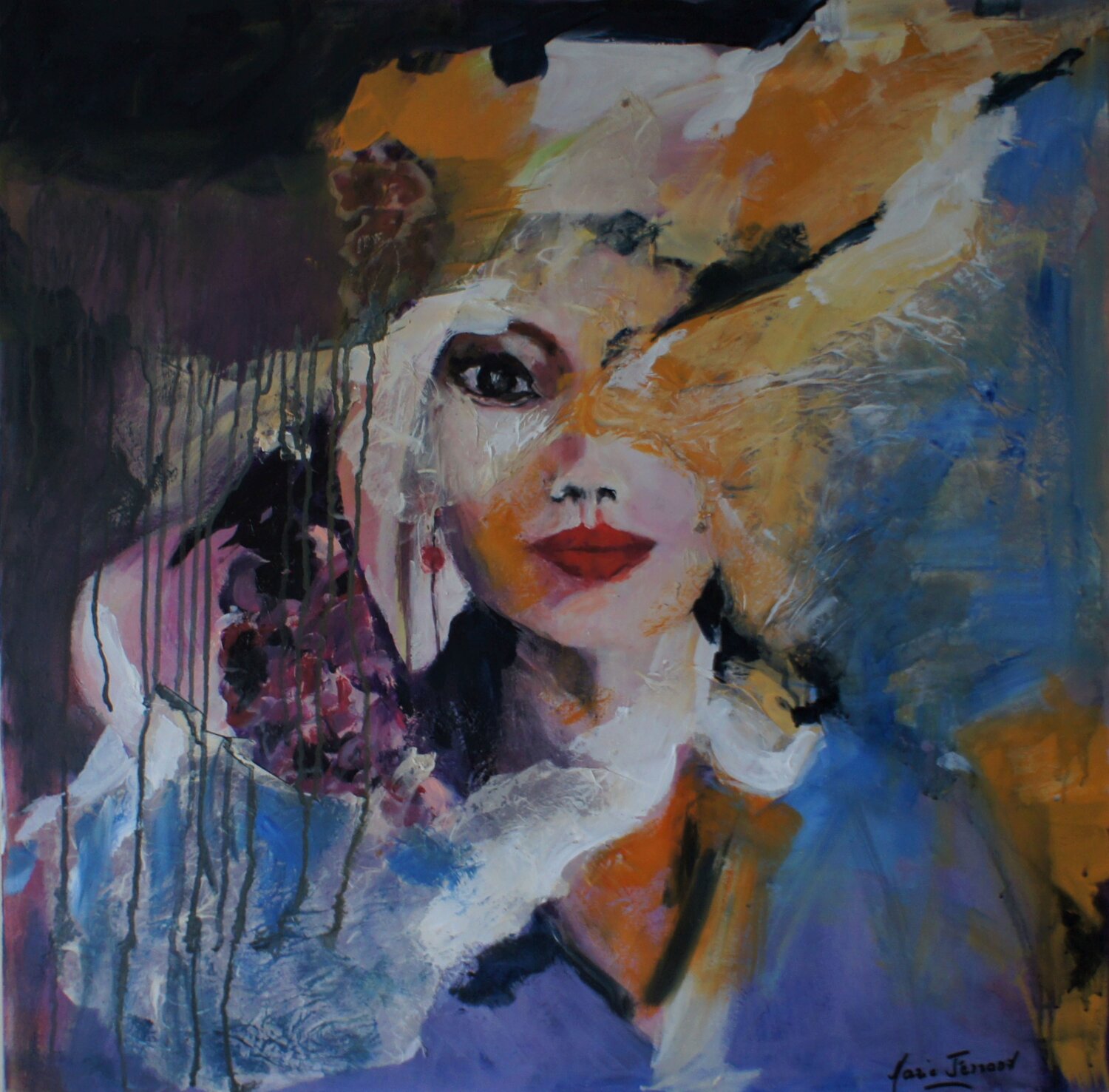 Emergence by Marie Ferrand (2022) : Painting Acrylic, Collage on Canvas ...