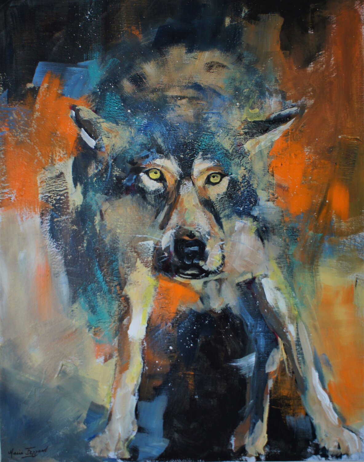 Le solitaire de Marie Ferrand (2023) : Peinture Acrylique sur Toile ...