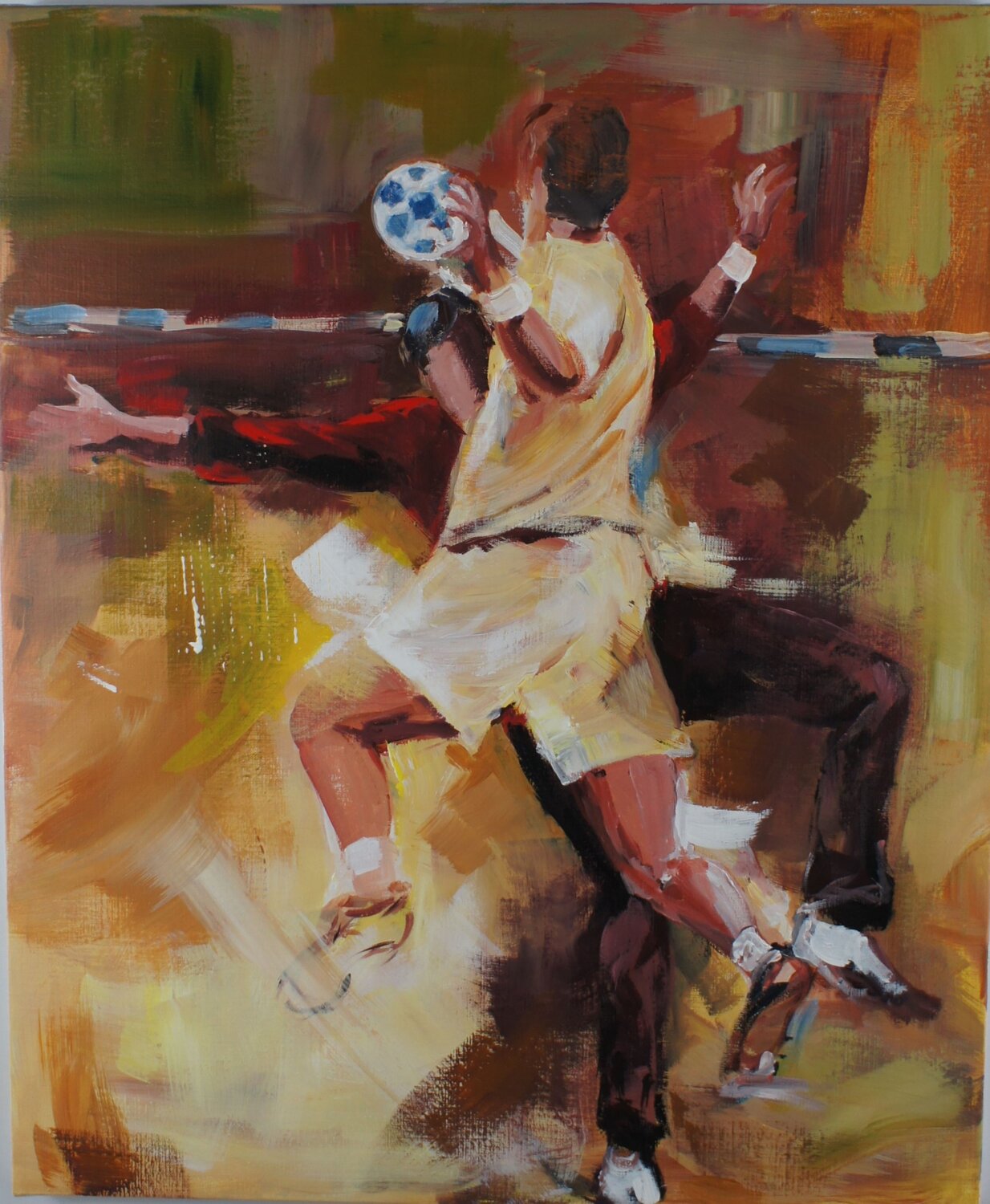 Dans la cage by Marie Ferrand (2024) : Painting Acrylic on Canvas ...