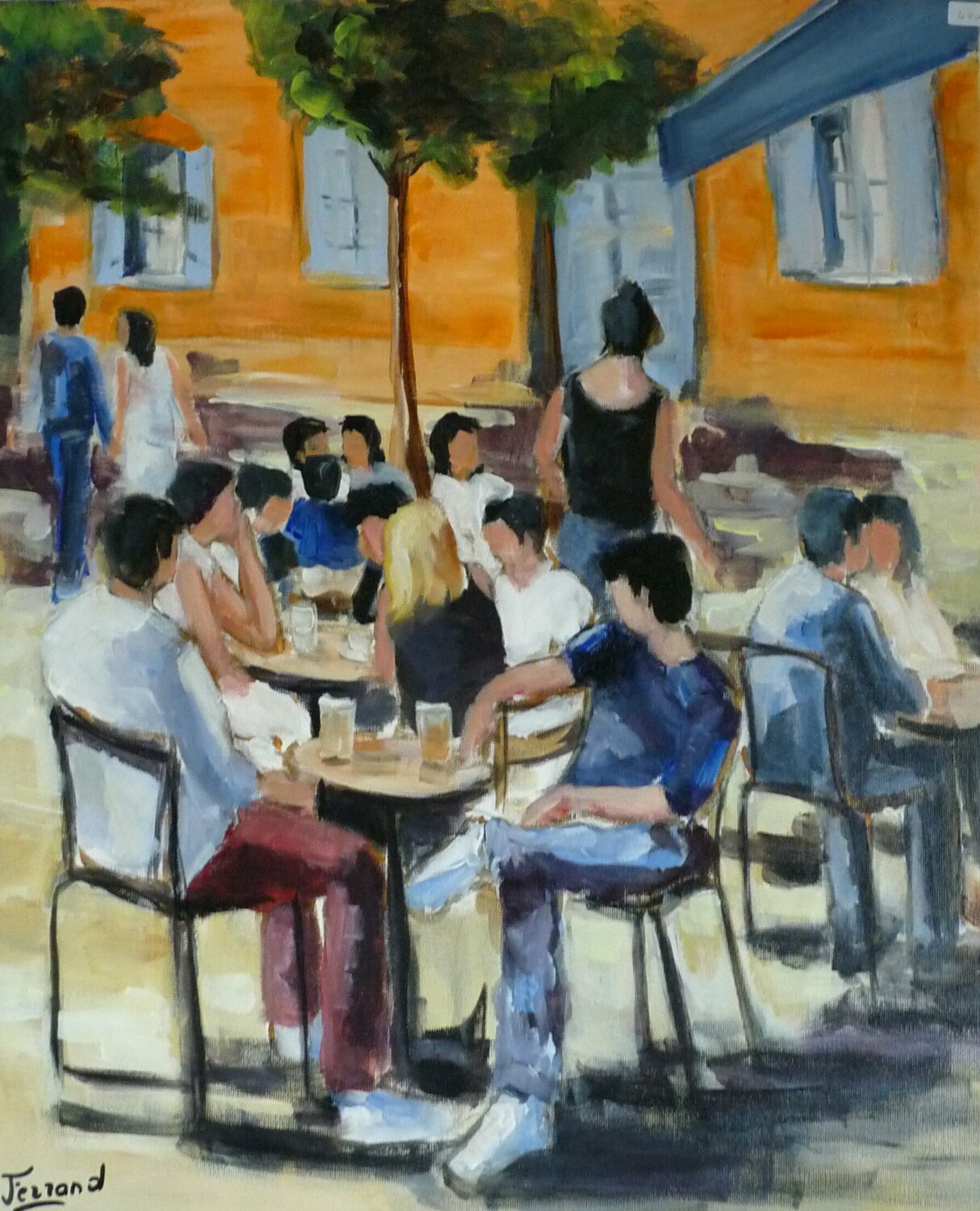 Quai de garonne by Marie Ferrand (2019) : Painting Acrylic on Canvas ...