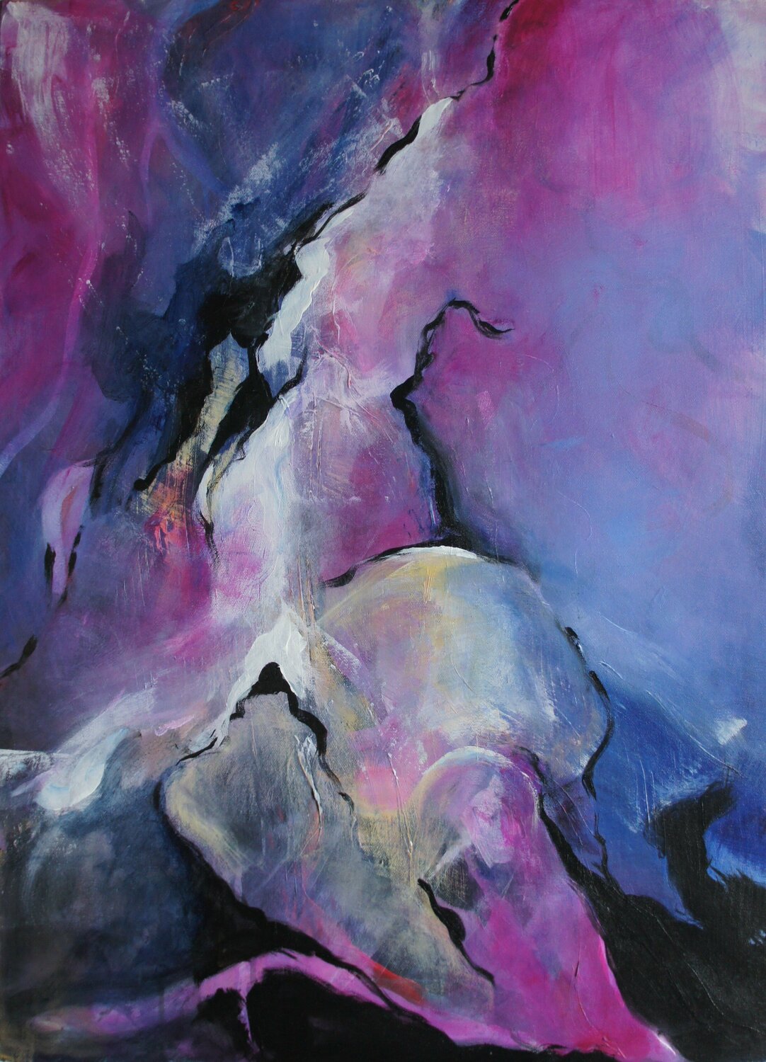 Nu rose by Marie Ferrand (2020) : Painting Acrylic on Canvas - Singulart