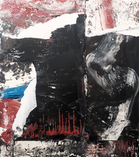 Redneck Nightmare by Matthew Dibble (2017) : Painting Collage on Canvas ...