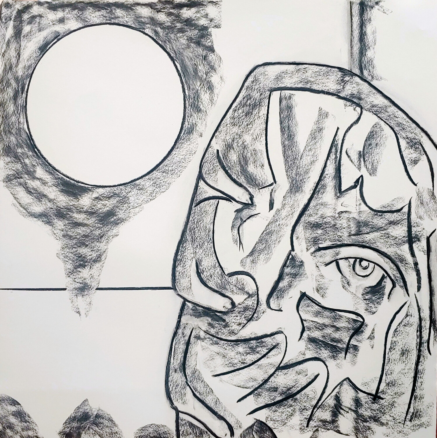 Melting Sign by Matthew Dibble (2025) : Drawing Charcoal on Paper ...