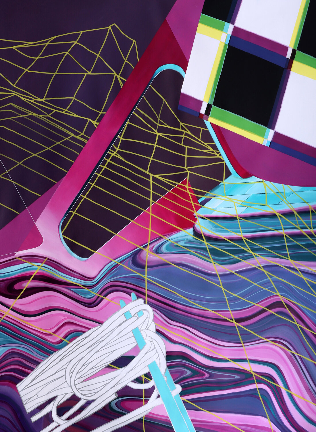 The night shift von Joana Lucas (2023): Malerei Acryl auf Leinwand ...