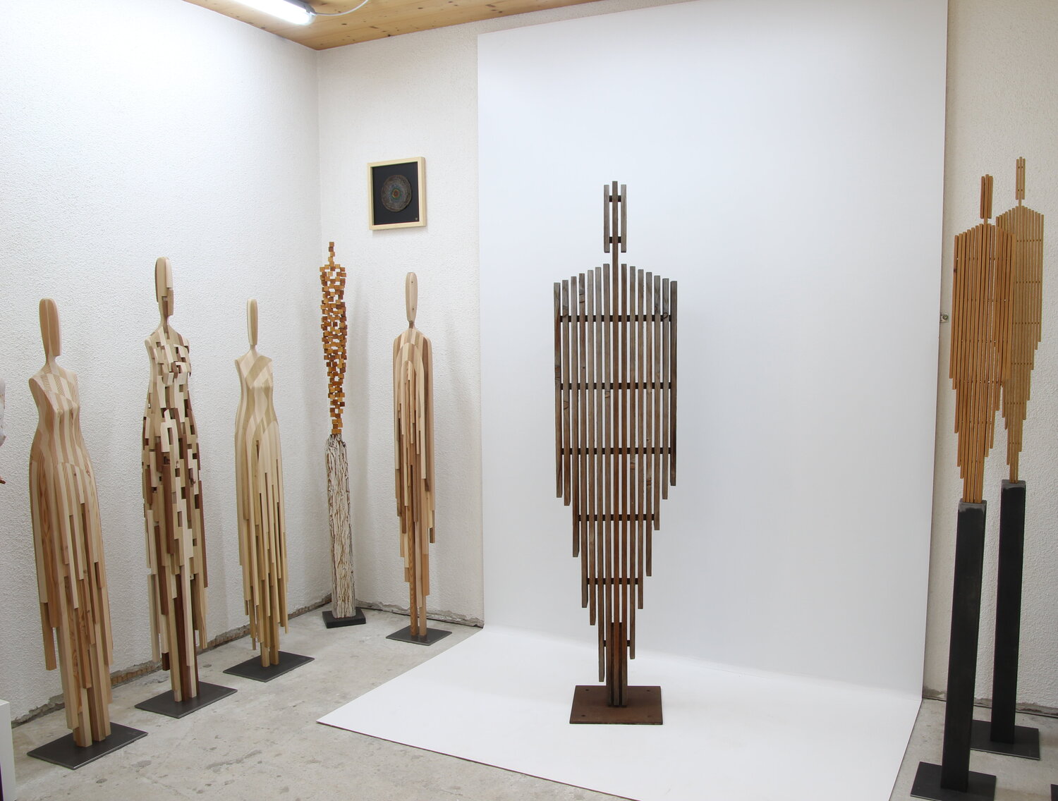 human planks 200 by Manfred Hellweger (2017) : Sculpture Wood, Steel ...